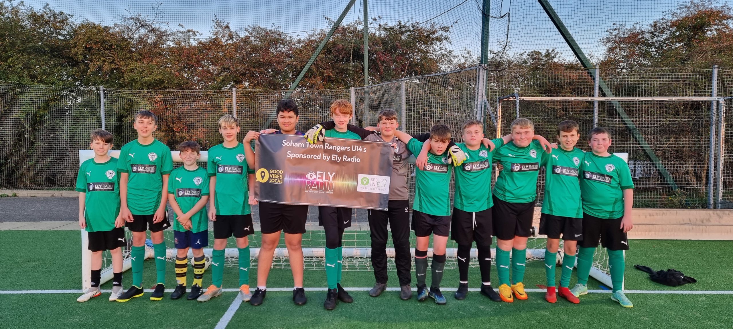 Rangers U14's in Tune with Ely Radio - Spotted in Ely
