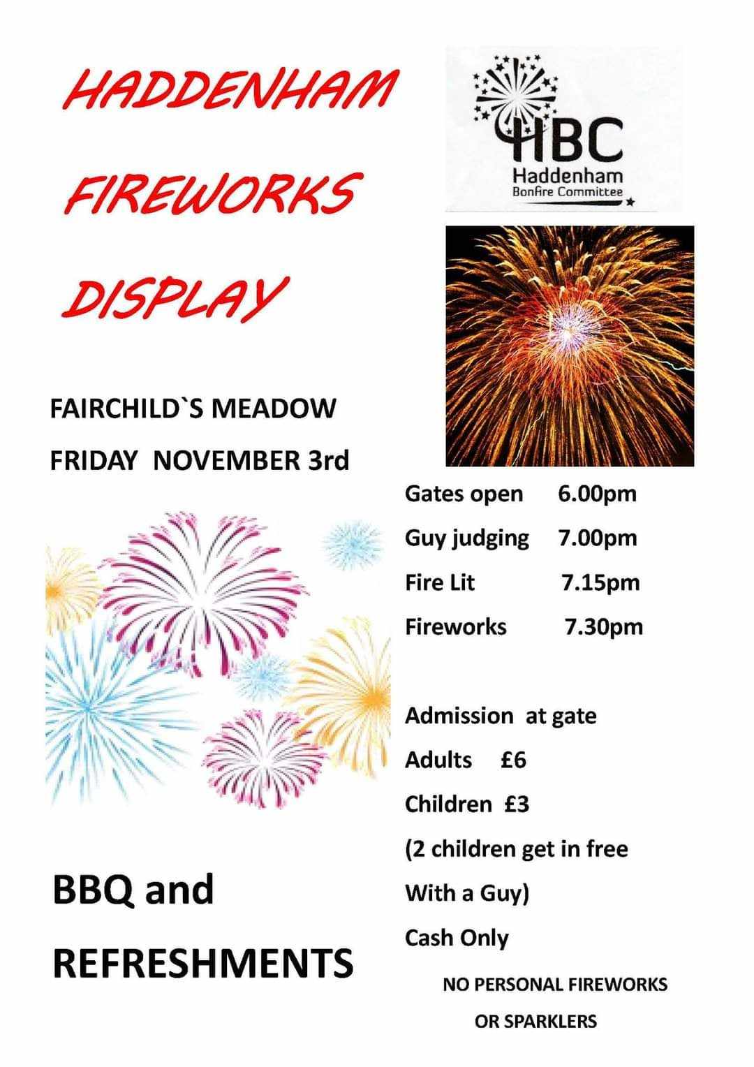 Haddenham Fireworks Display - Spotted in Ely