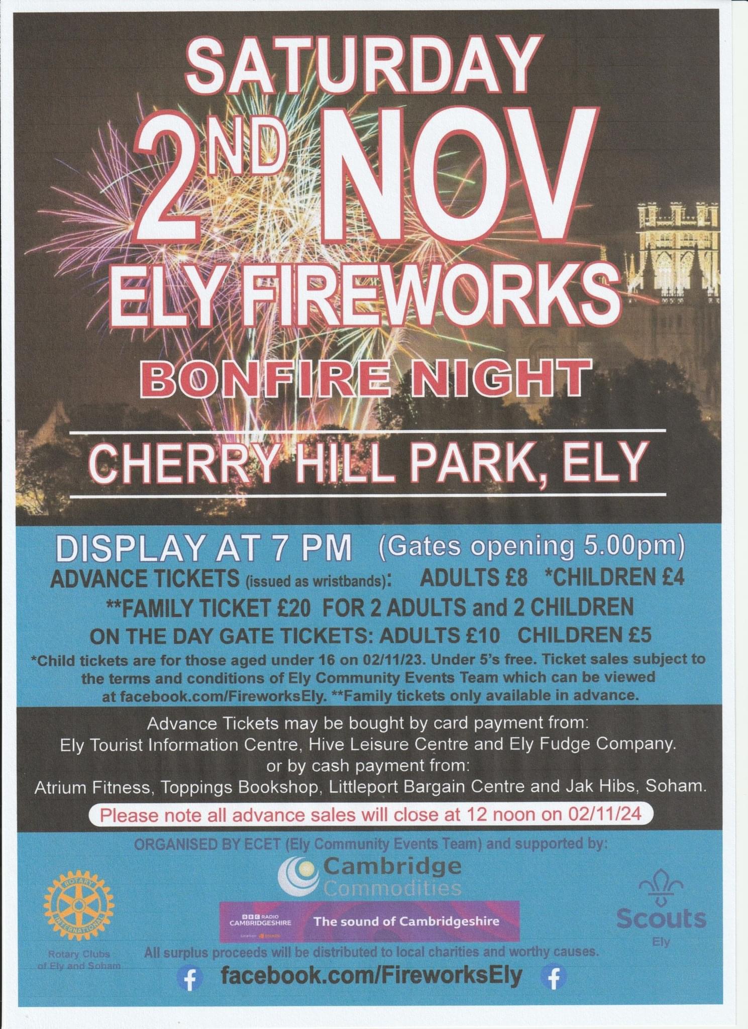 Ely Fireworks Evening 2024 - Spotted in Ely
