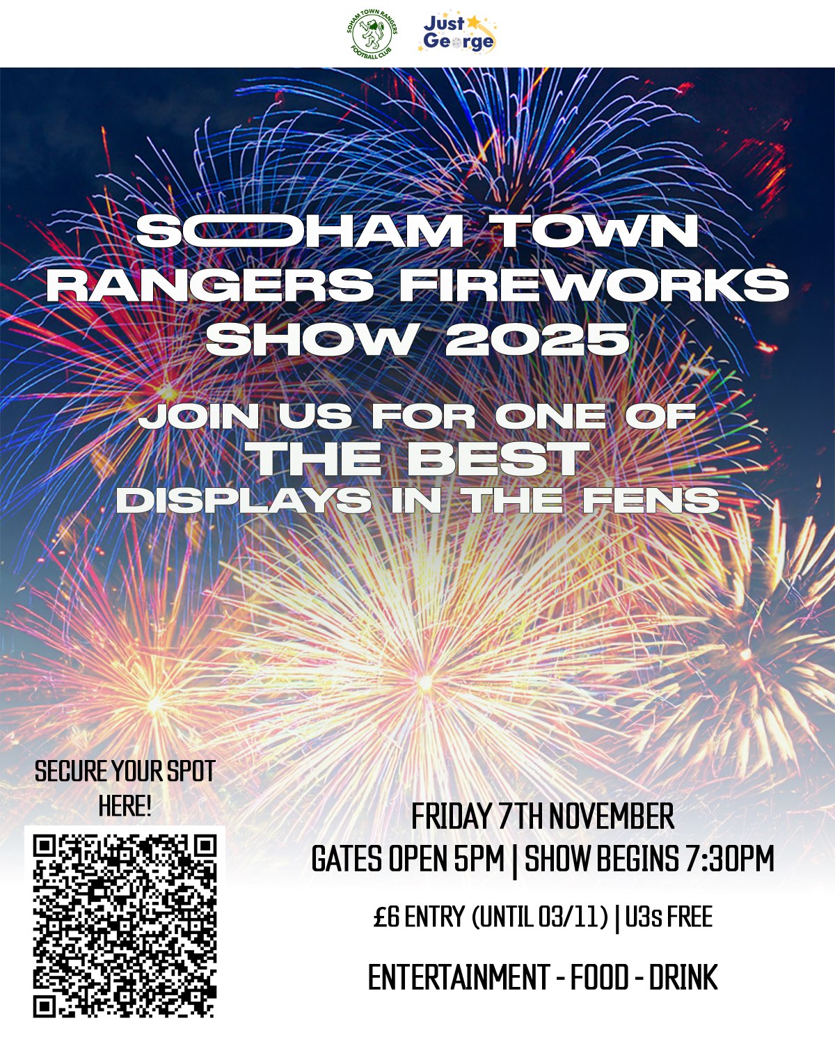 Soham Town Rangers Fireworks 2025 - Spotted in Ely